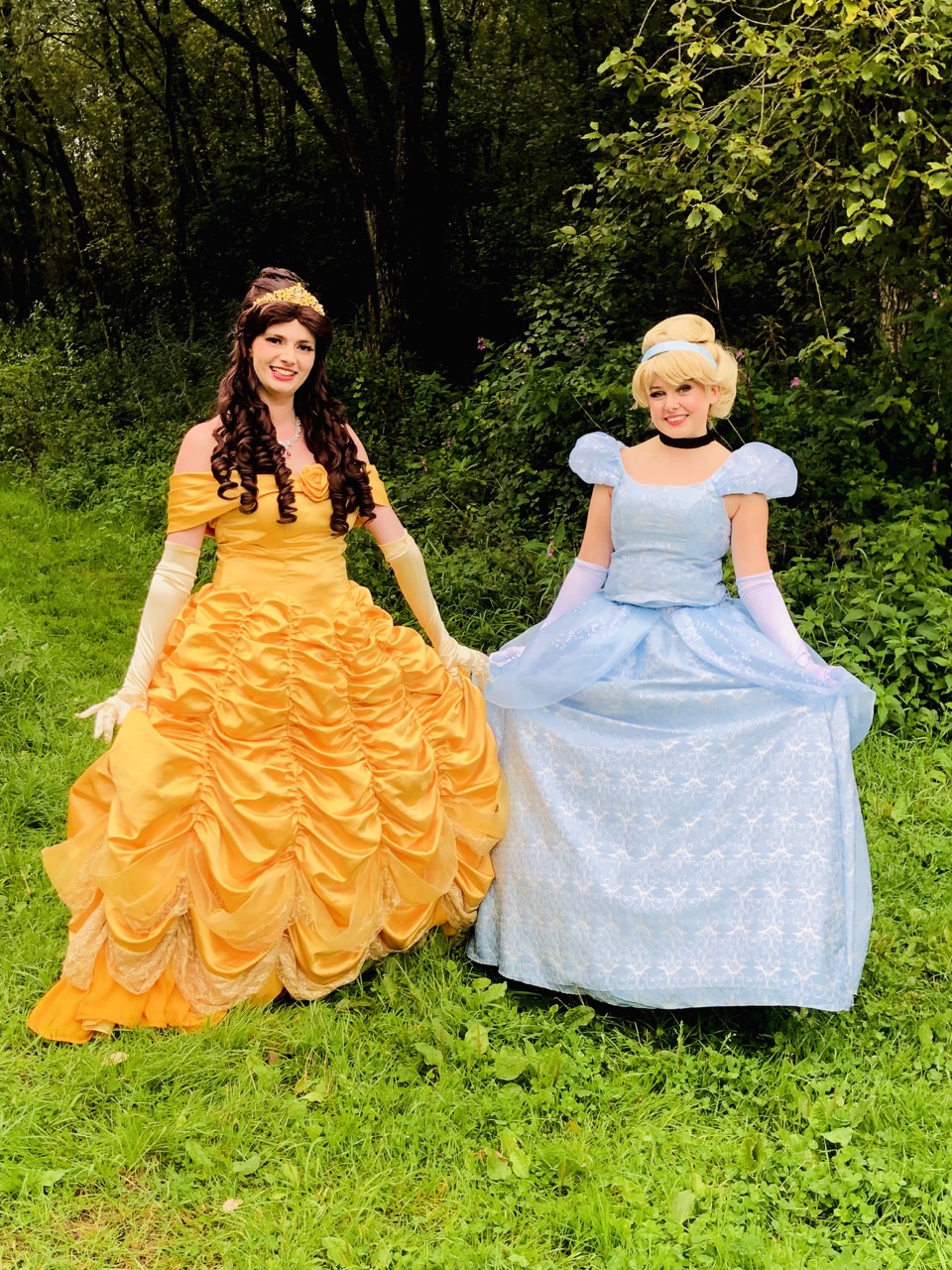 The Rose and Glass Princess Duo | Tiara Princess Parties Manchester